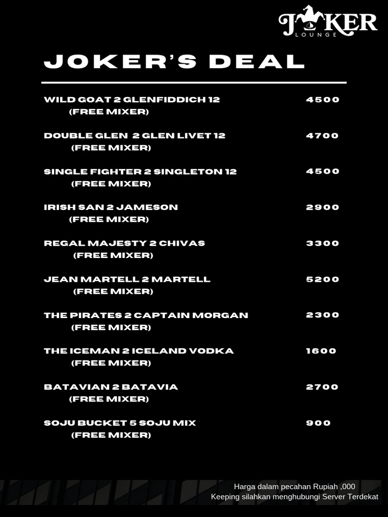 Menu JOKER PDF | PDF | Cuisine | Foods