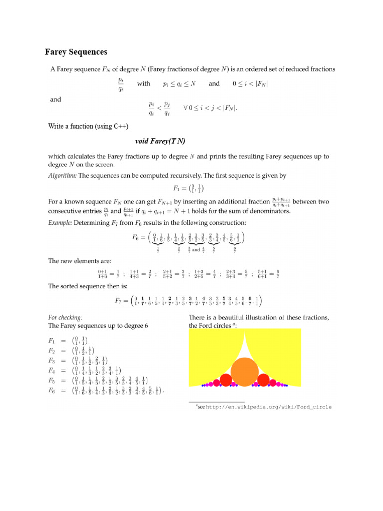 Lec13 Farey Sequences | PDF