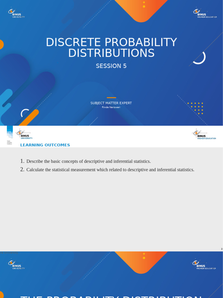 Discrete Probability Distributions | PDF | Probability Distribution ...
