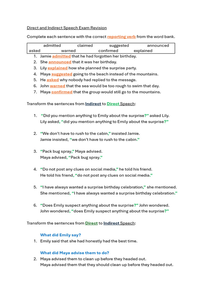 Direct and Indirect Memo-1 | PDF