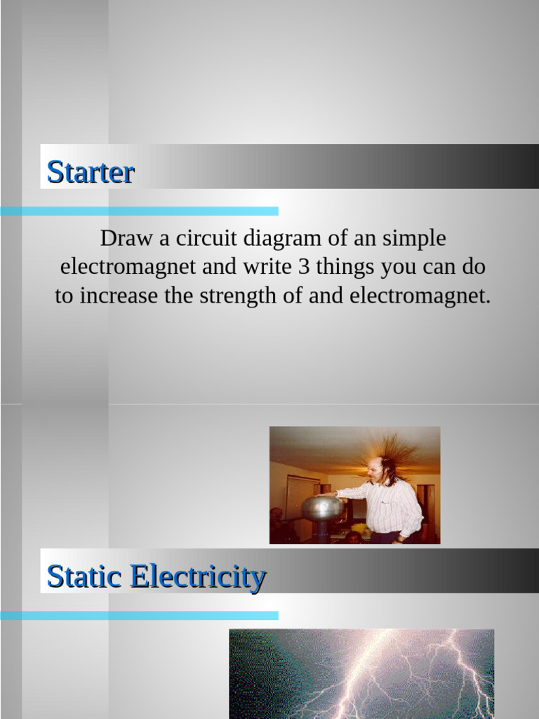 Electromagnet and Static Electricity Basics | PDF | Electric Charge ...