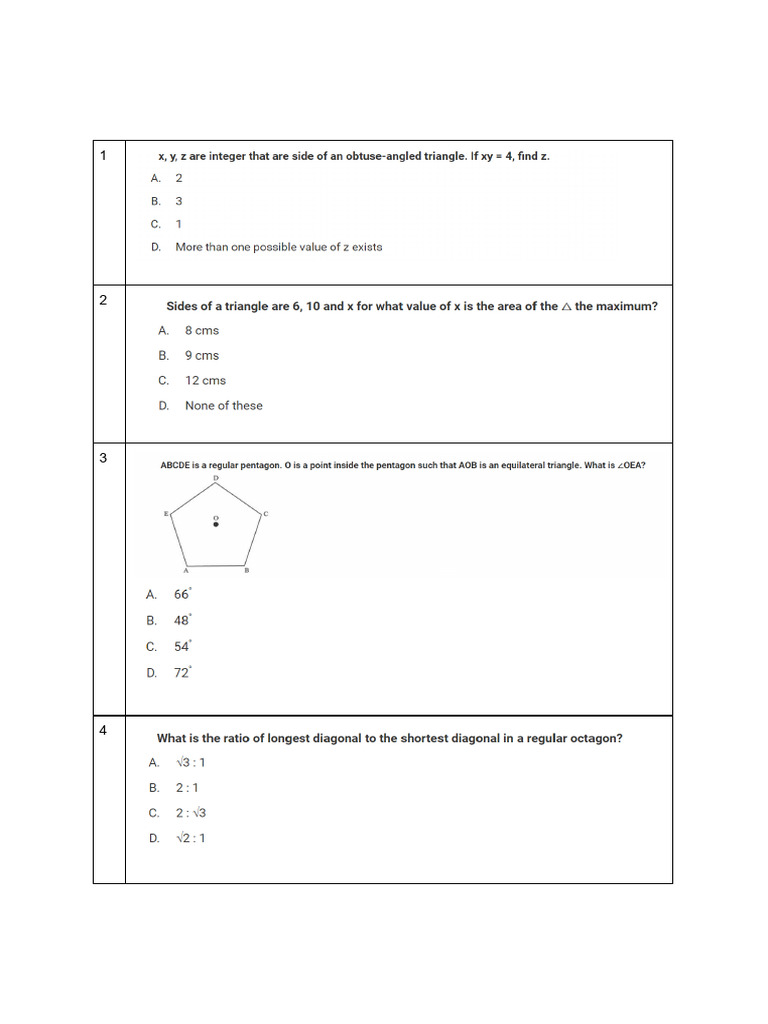 Копия 2.1. Difficult Triangles Set | PDF