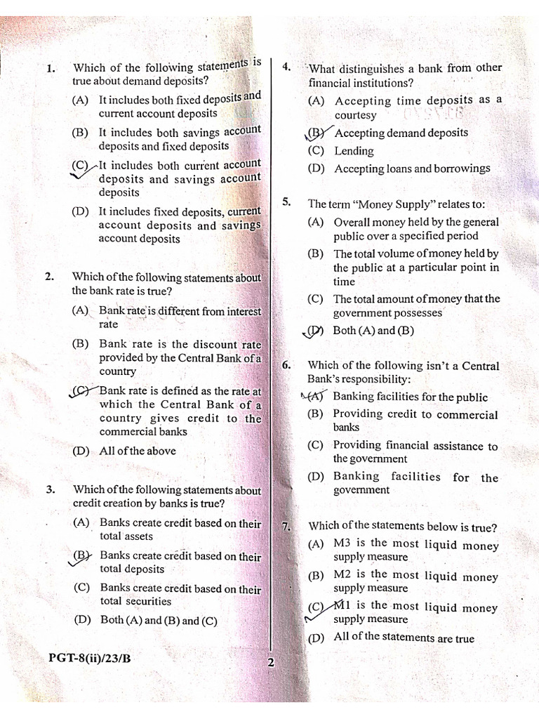 OPSC PGT Economics 2024 Paper 2.PDF | PDF