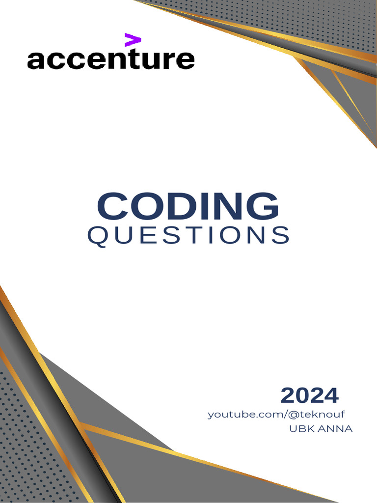 Accenture 2024 Coding Questions | PDF | Body Mass Index | String (Computer Science)