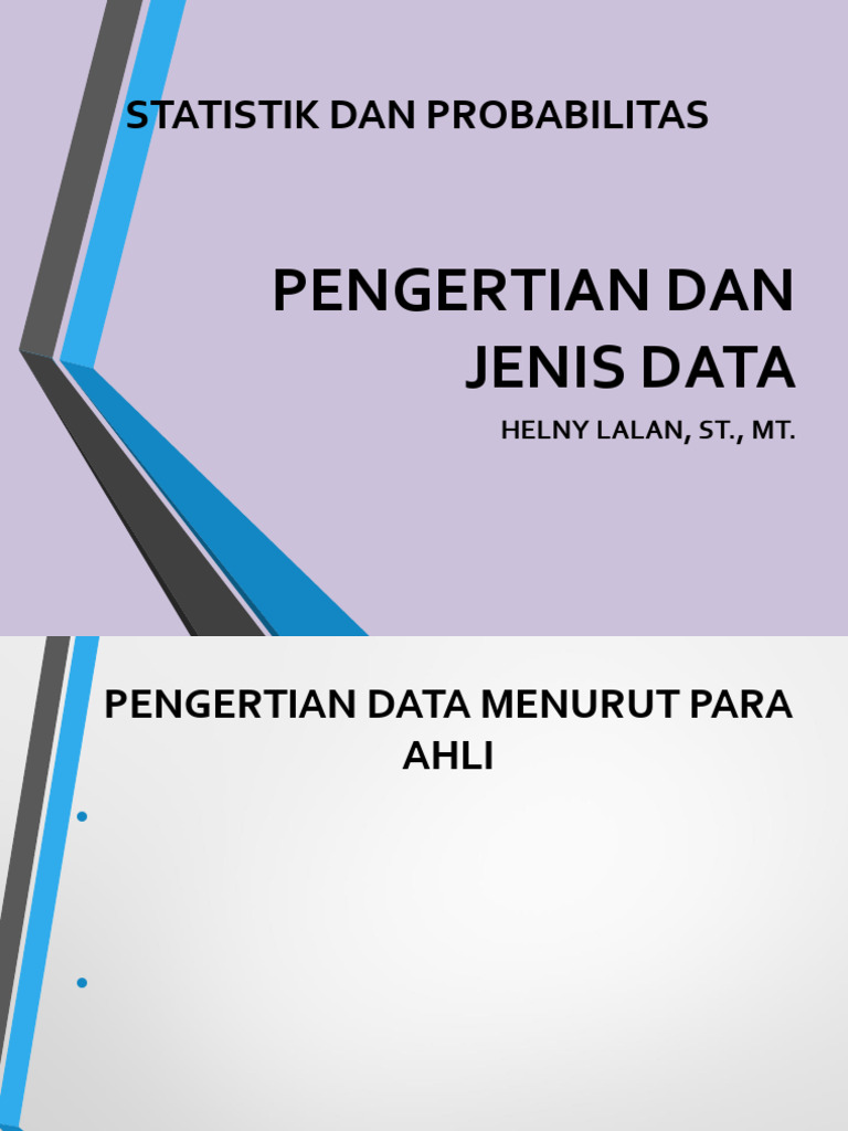 3. Pengertian Data Dan Klasifikasi Data | PDF