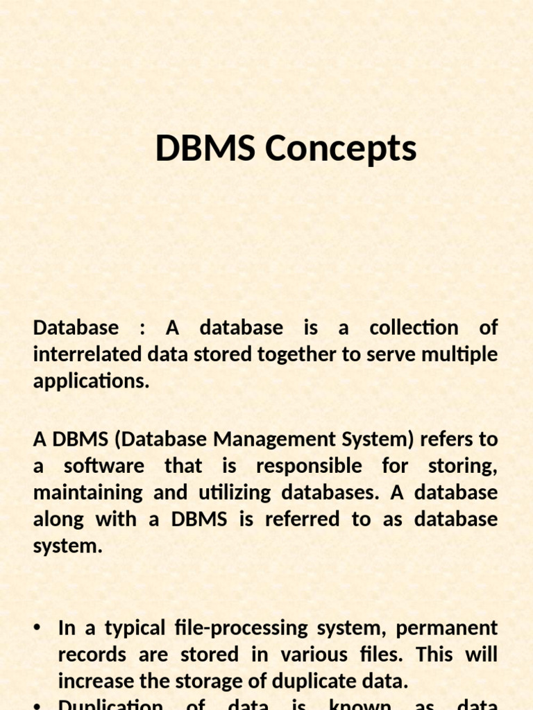 Database Basic Concepts | PDF | Relational Database | Databases