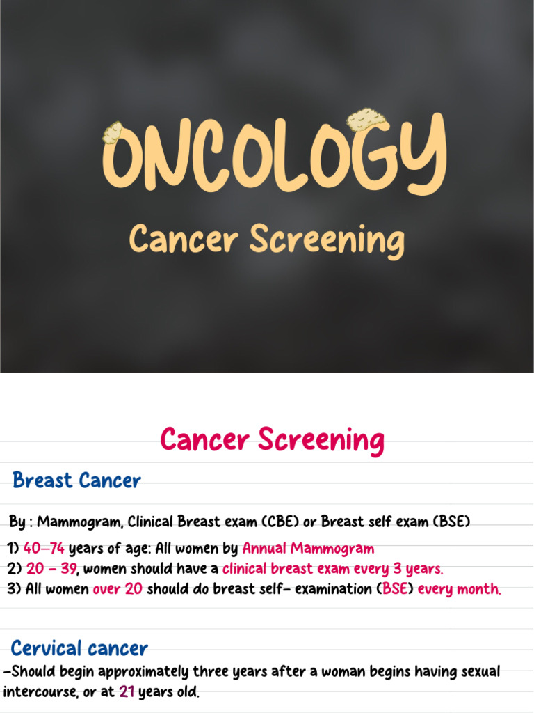 Cancer Screening | PDF