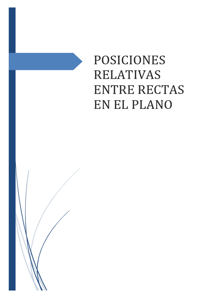 Posiciones Relativas de Dos Rectas | PDF | Línea (geometría) | Pendiente