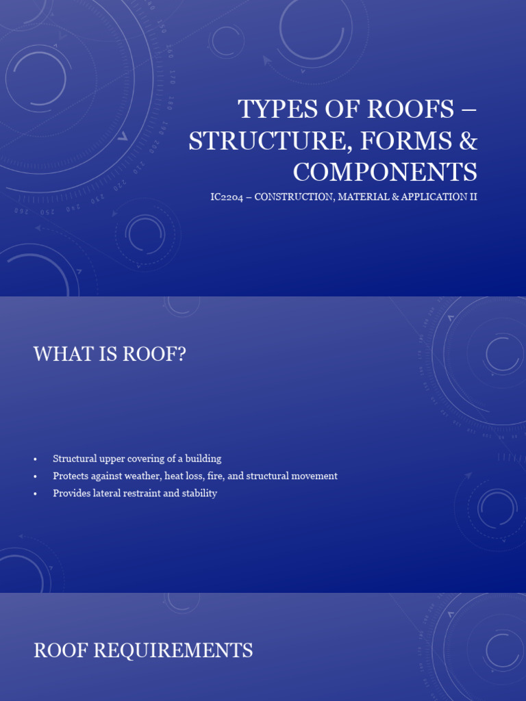 Types of Roofs - Structure- Forms -.Pptx | PDF