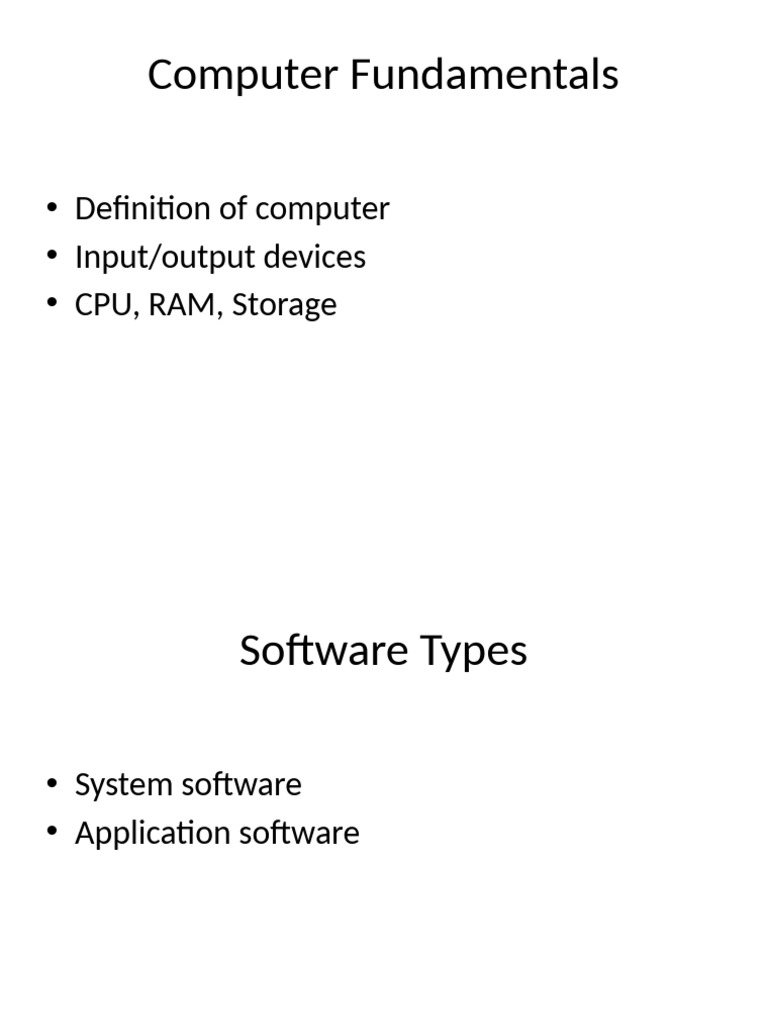 Computer Fundamentals | PDF