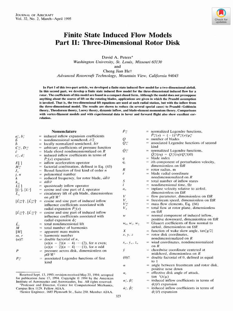 Peters He 2012 Finite State Induced Flow Models II Three Dimensional ...