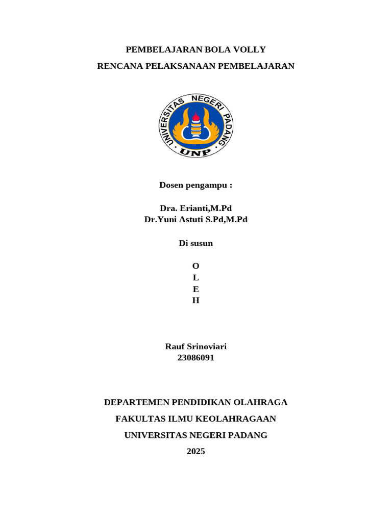 RPP Bola Voli.. | PDF