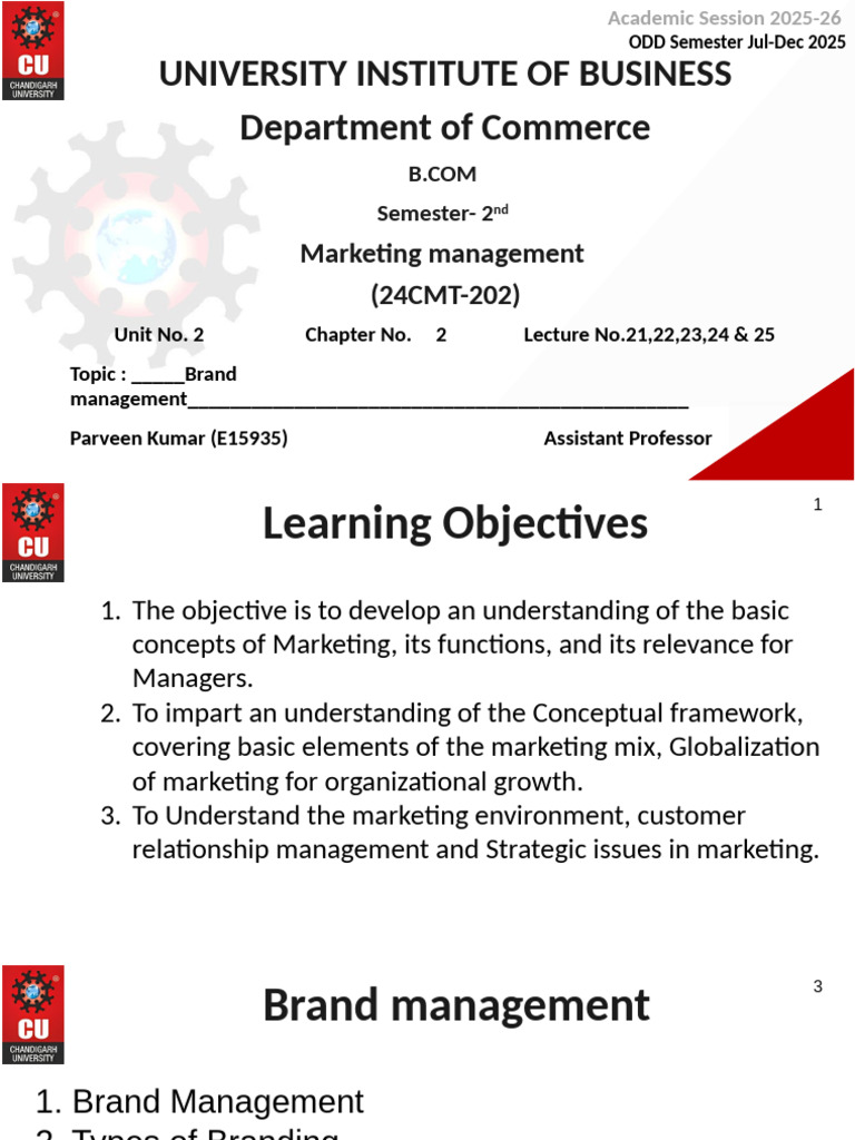 Lecture 21,22,23,24, 25 | PDF | Brand | Brand Management
