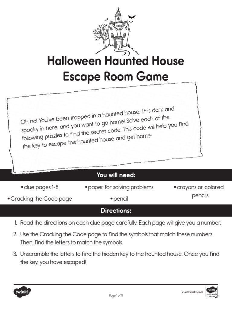 Halloween Escape Room Game Guide | PDF