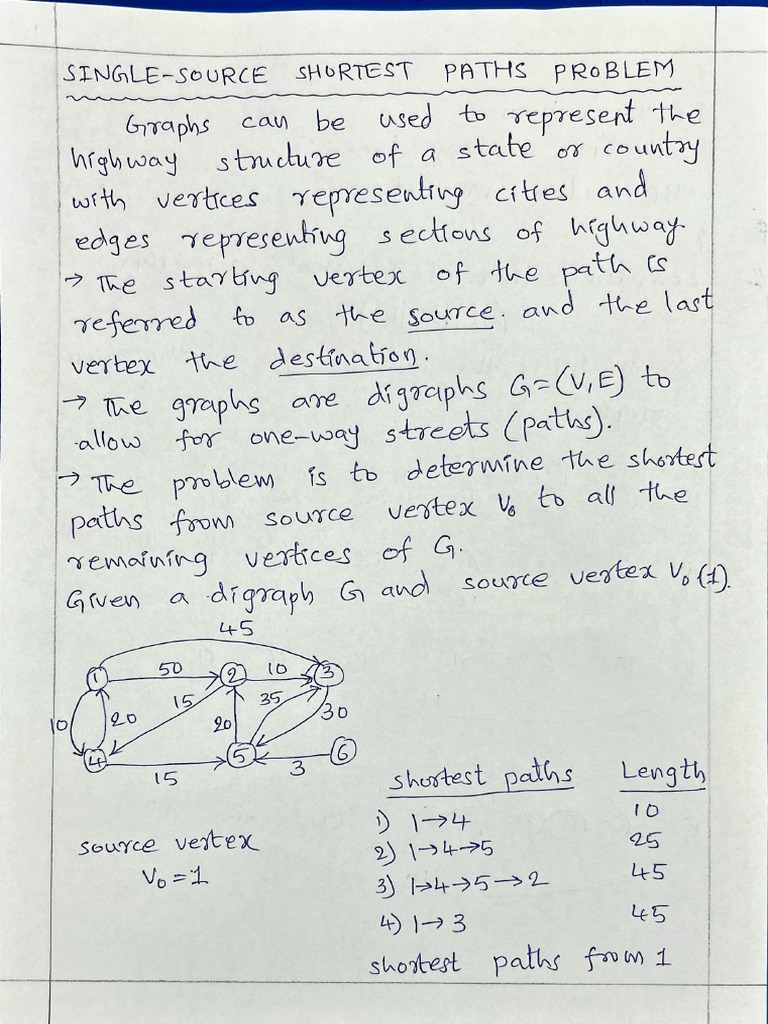 DAA 3.4.single Source Shortest Path Problem | PDF