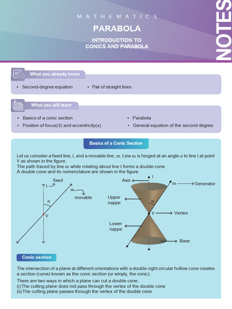 1introduction To Conics and Parabola - 251028 - 201828 | PDF ...