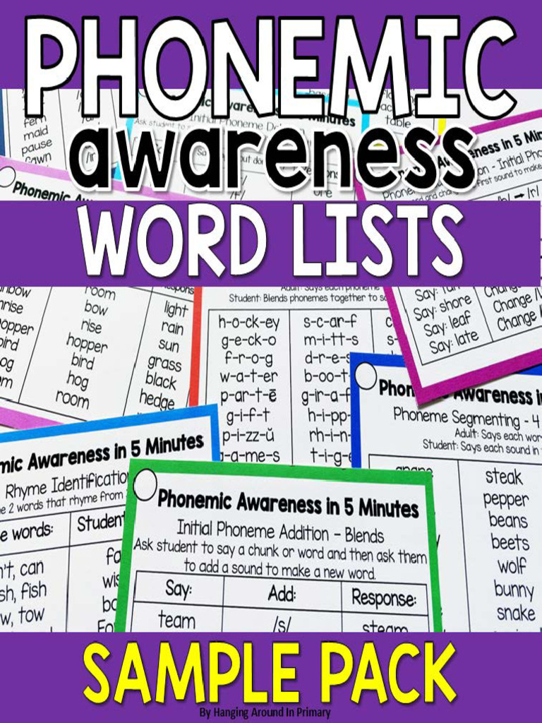 Phonemic Awareness Activities for Kids | PDF | Learning Methods ...