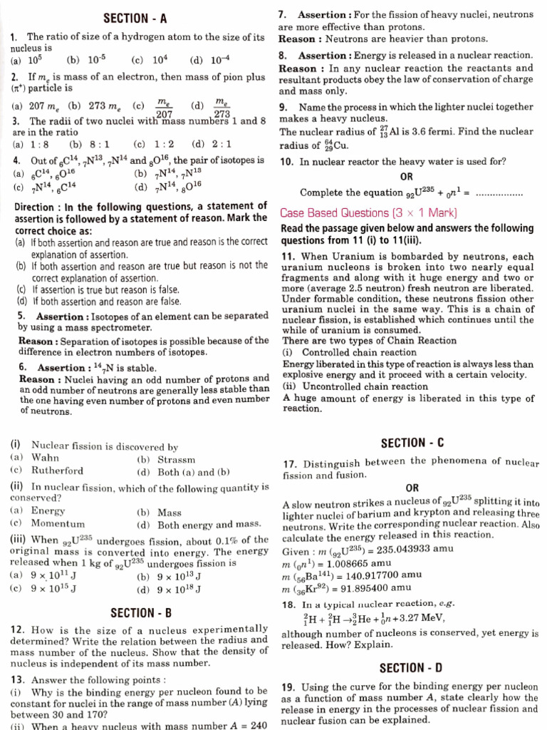 Chapter 13 Nuclei | PDF | Atomic Nucleus | Neutron