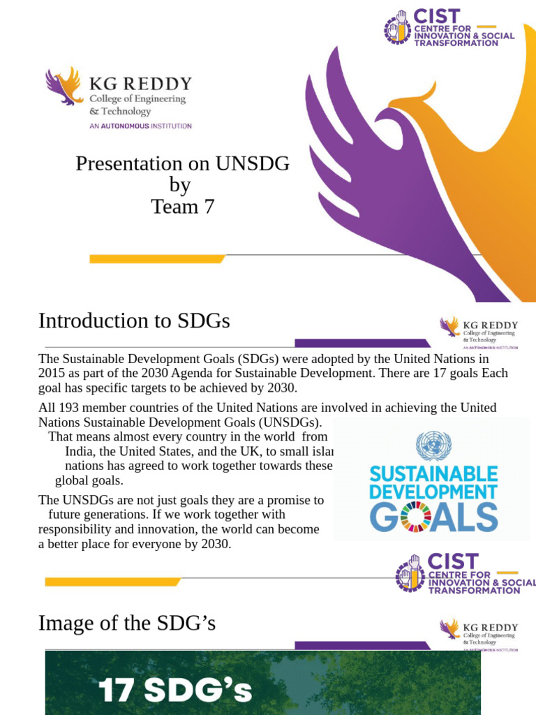 Template For Group Presentations On SDG | PDF | Sustainability ...