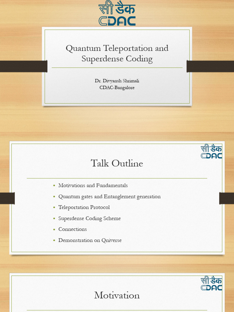 Quantum Teleportation and Superdense Coding | PDF | Theoretical Physics | Theoretical Computer ...