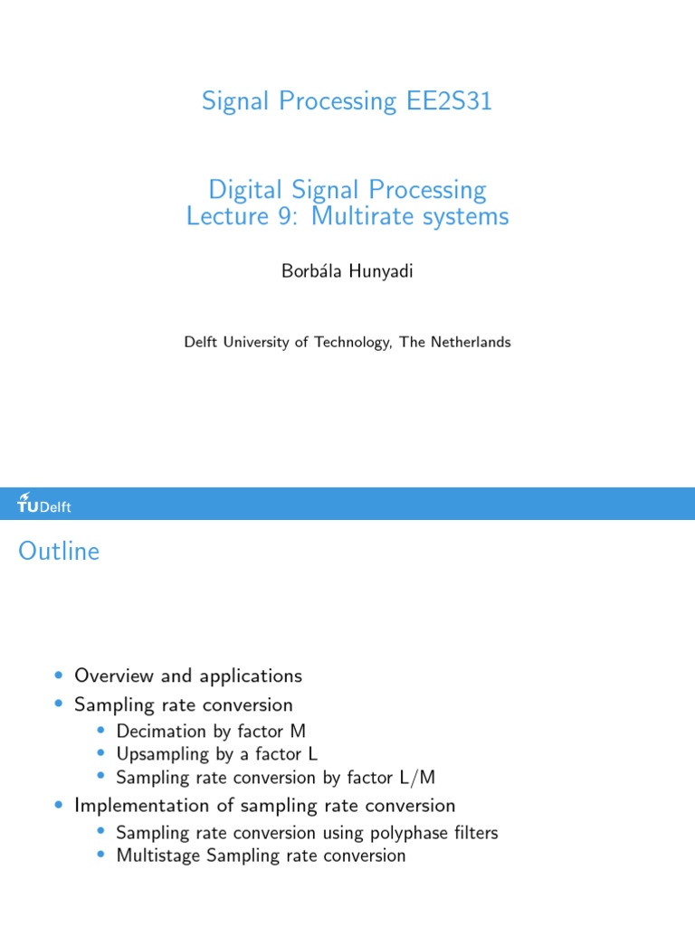 DSP8 | PDF | Sampling (Signal Processing) | Filter (Signal Processing)