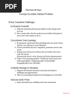 First 90 Days: Leadership Transition Tips | PDF | Goal | Cognition