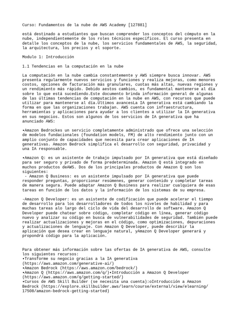 Introducción AWS | PDF | Servicios web de Amazon | Computación en la nube