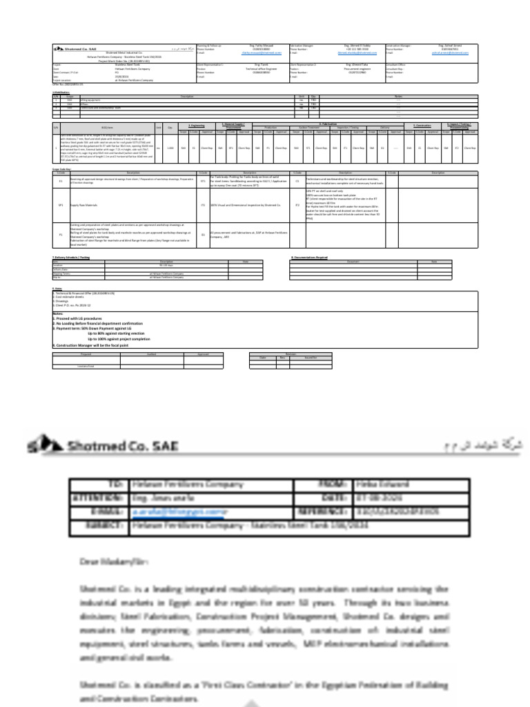 PWO - Helwan Fertilizers Company - Stainless Steel Tank # 282024REV00 ...