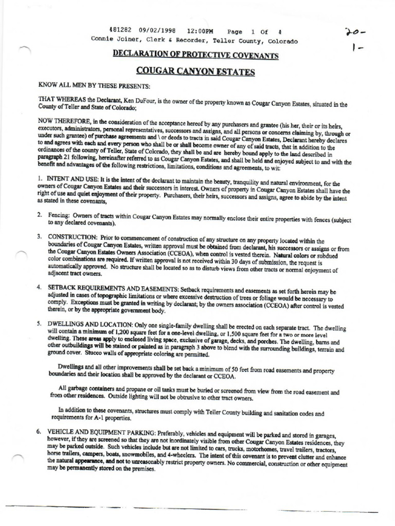 Covenants and Bylaws | PDF
