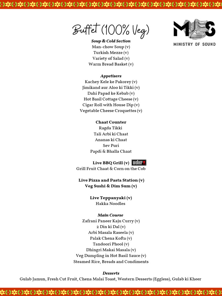 Wednesday Buffet Menu -1 | PDF