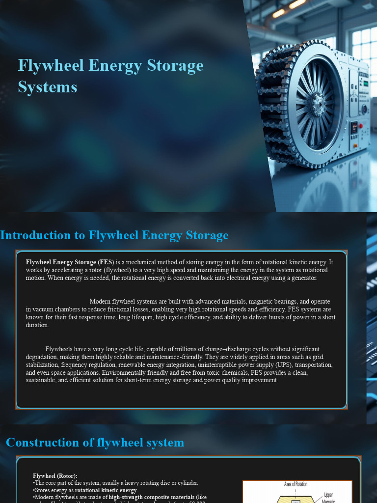 Flywheel Energy Storage Systems Overview | PDF | Energy Storage ...
