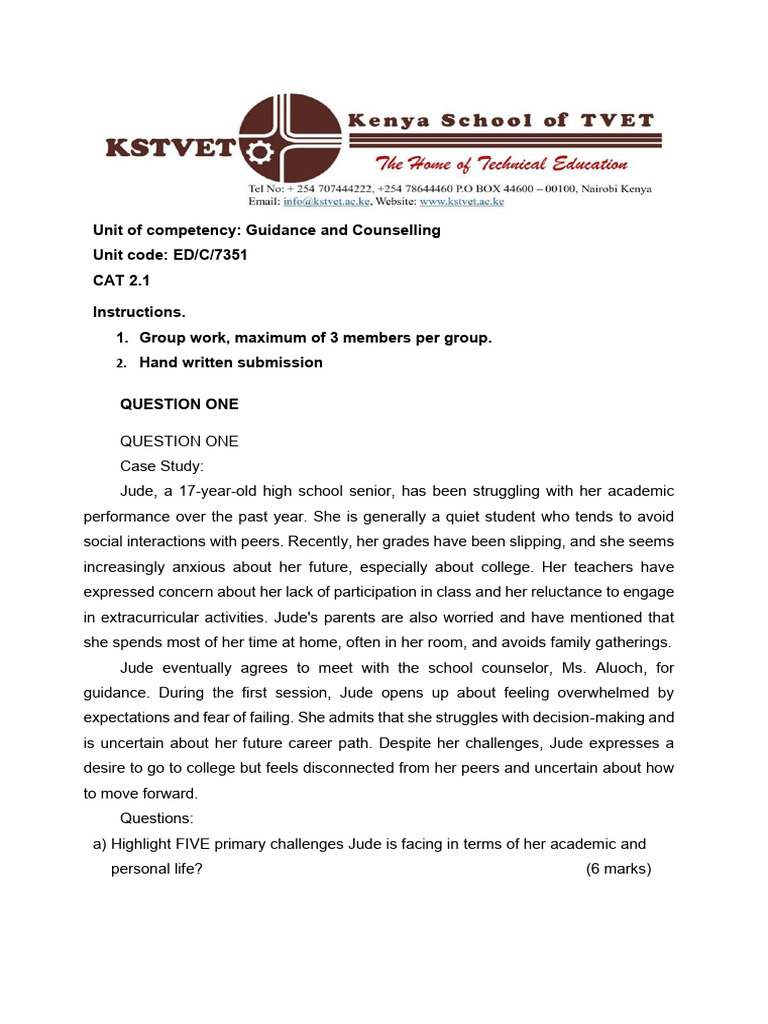 Guidance and Counselling Cat 2.1 | PDF | Counseling Psychology ...
