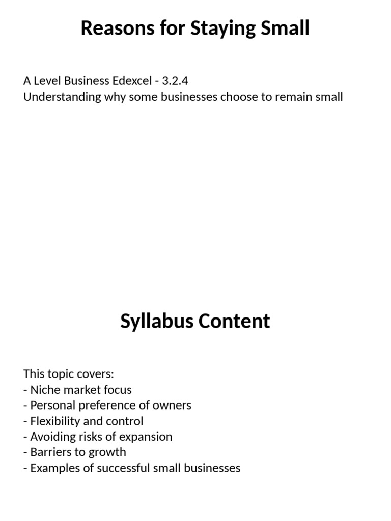 2 Reasons - For - Staying - Small | PDF | Brand | Risk