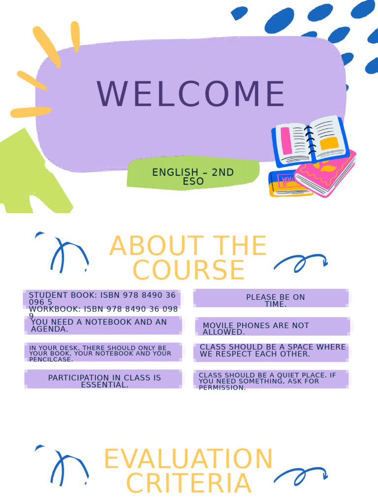 Welcome 2ND Eso | PDF