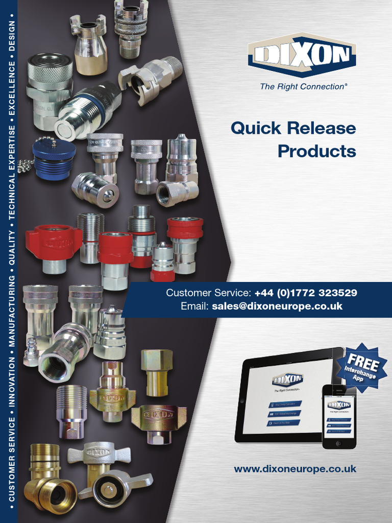 DIXON - Quick Release Couplings | PDF | Valve | Acetic Acid