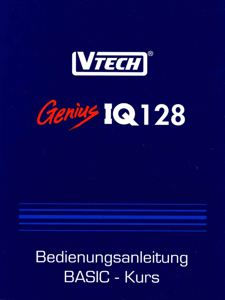 VTech Genius IQ128 Manual (Ger) | PDF