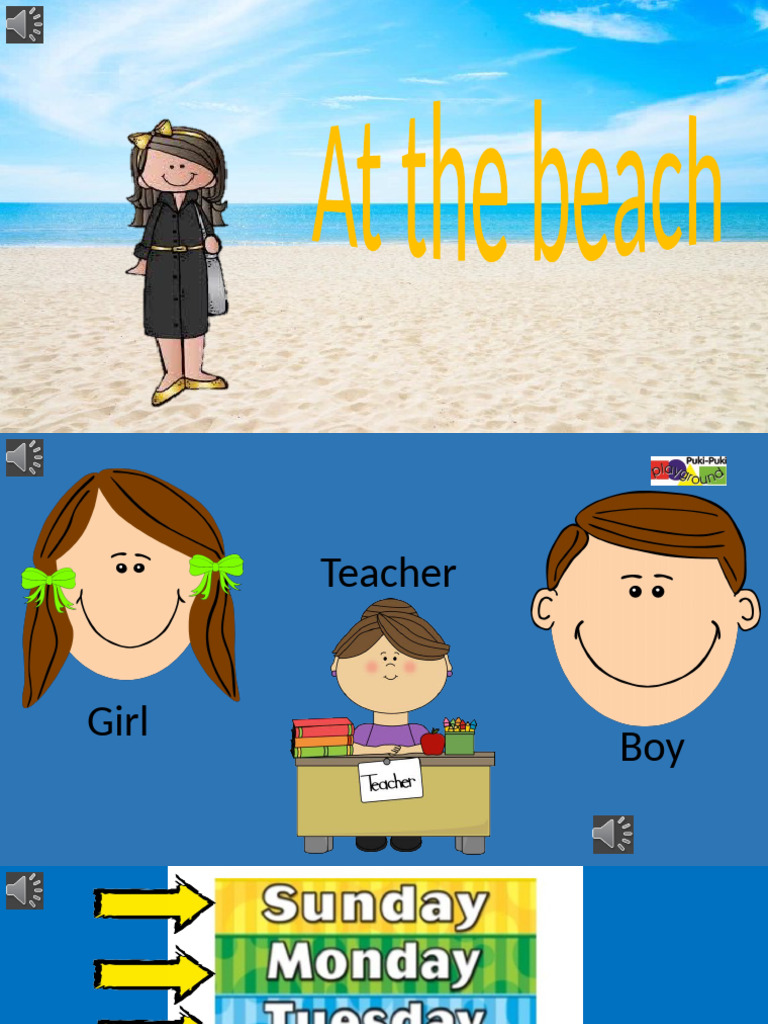 At The Beach Vocabulary | PDF