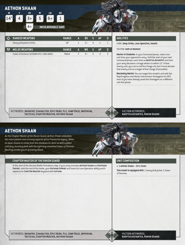 Eng Sept25 Wh40k Otherrules Aethon-Shaan Datasheet-Aume5osgsj ...