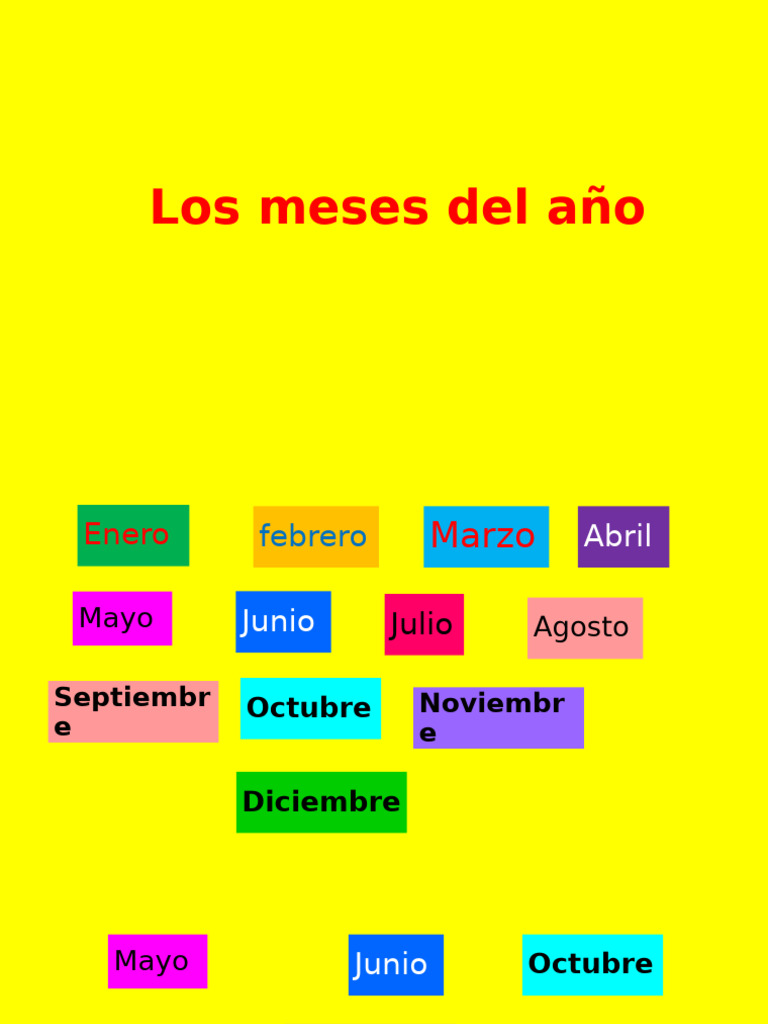 Los Meses Del Año | PDF