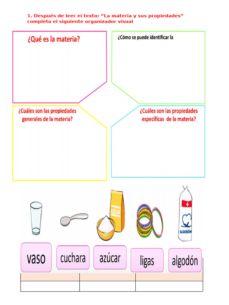 Fichas sobre materia y propiedades | PDF