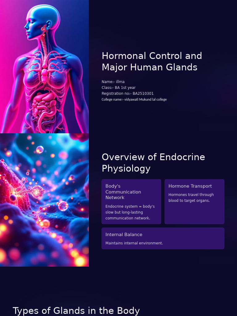 Human Endocrine Glands Overview | PDF | Endocrine System | Hypothalamus