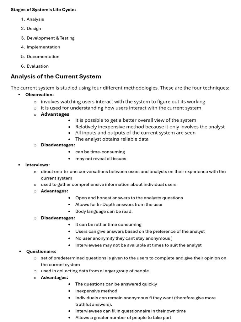 System Life Cycle Stages Explained | PDF | Software Testing | Computer ...