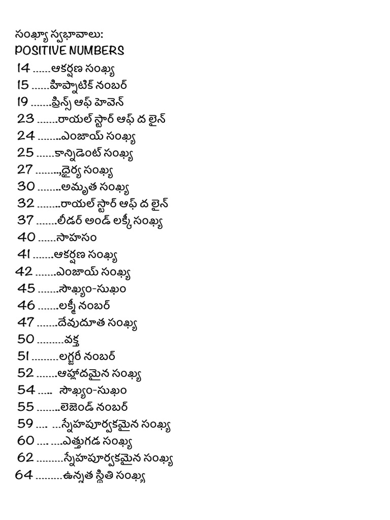 Numbers and Meanings | PDF