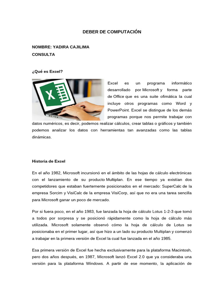 Qué Es Excel | PDF | Microsoft Excel | Microsoft