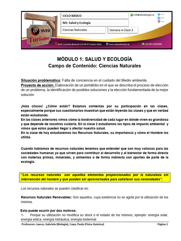 Conservación de Recursos Naturales | PDF | Energía renovable ...