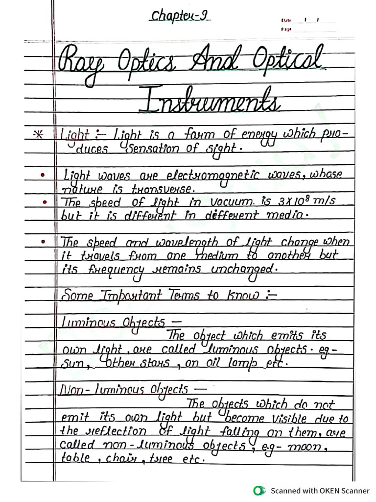 Class Xii Physics Part 1 Ray Optics | PDF