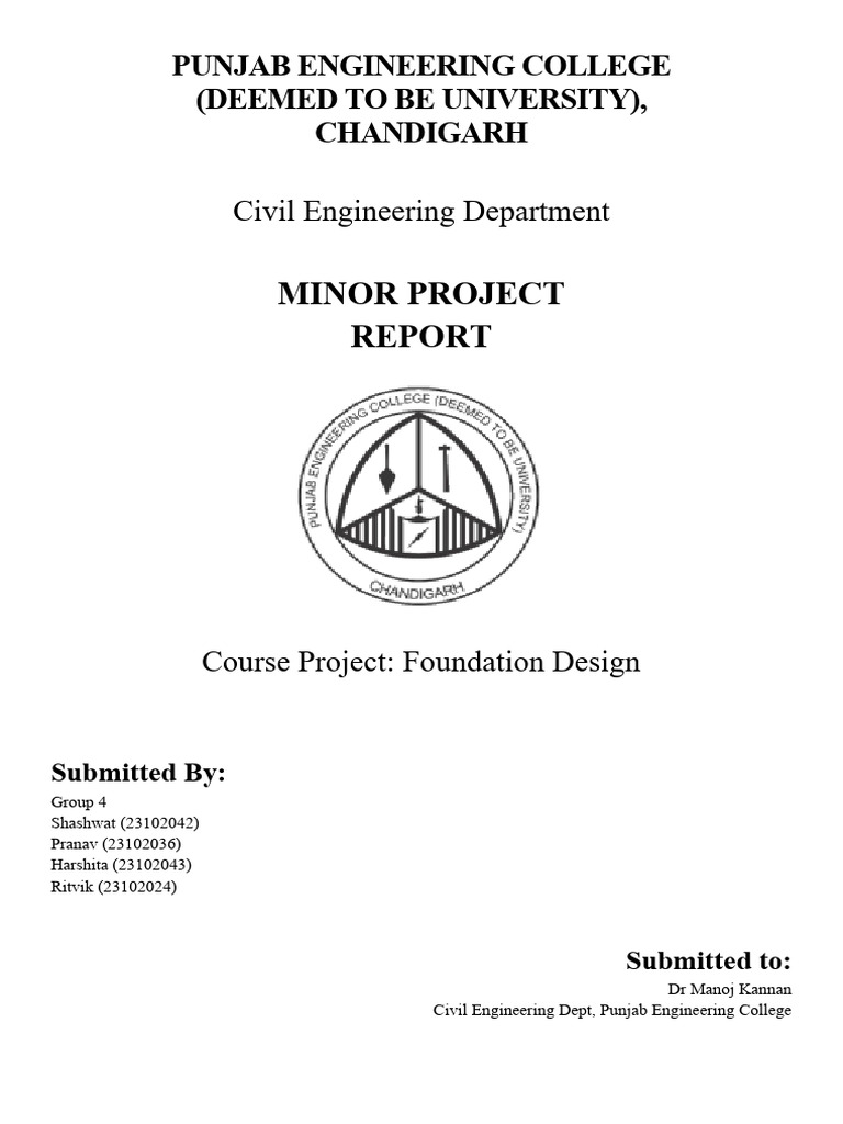 Foundation Report Front Page | PDF