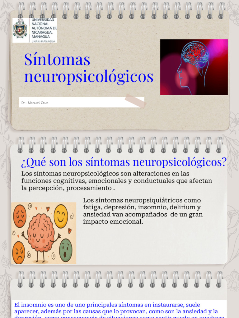 Síntomas Neuropsicologicos | PDF | Ansiedad | Trastorno depresivo mayor