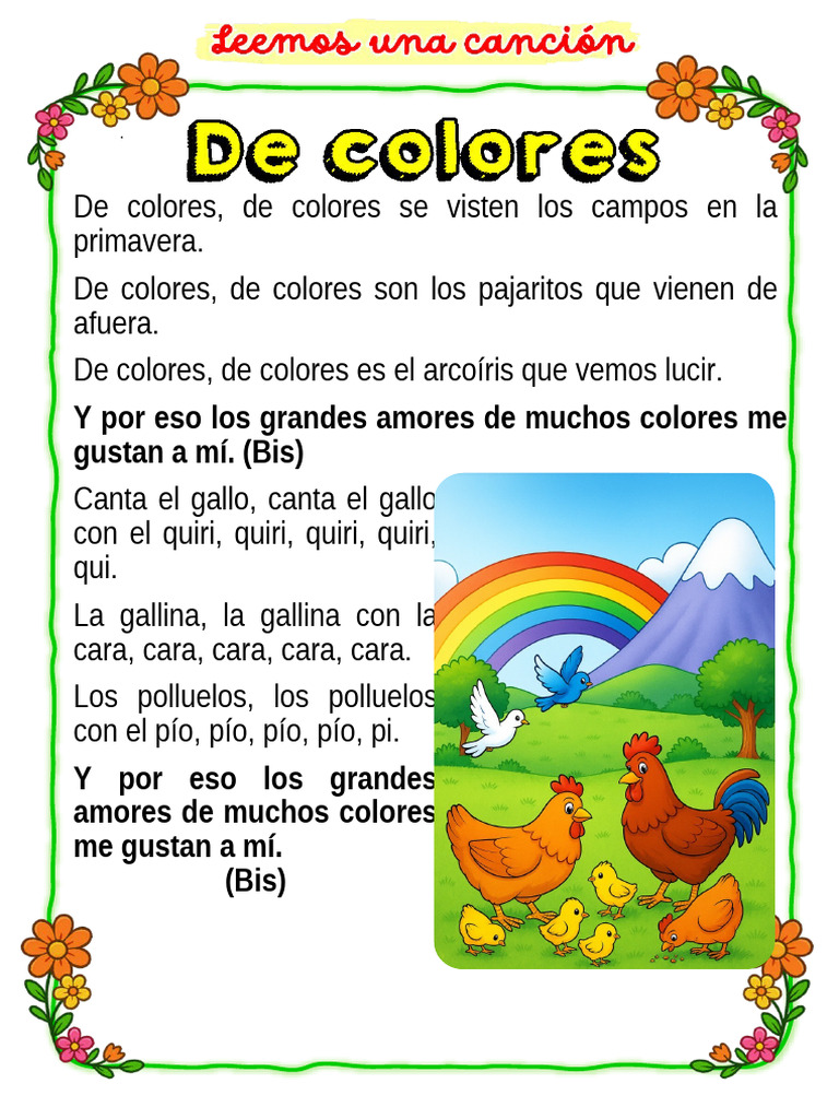 Ficha Leemos Una Canciòn Sobre La Primavera | PDF