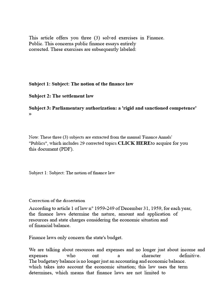 Subject Correct Public Finances | PDF | Budget | Expense